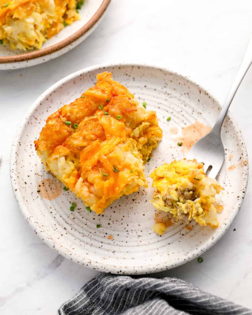 Tater Tot Breakfast Casserole Recipe - The Cookie Rookie®