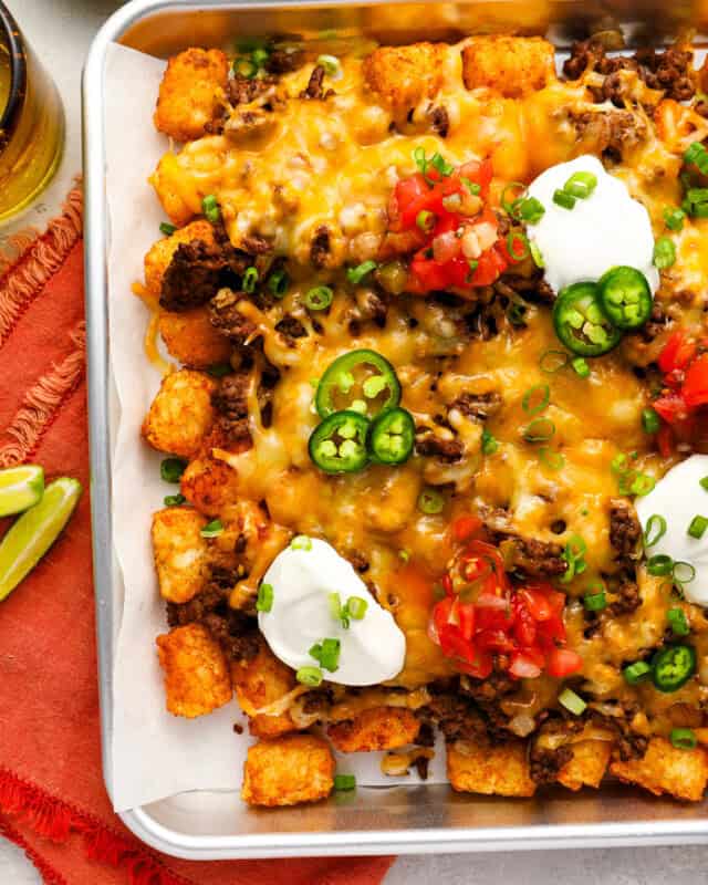 Loaded Tater Tots Recipe (Totchos) - The Cookie Rookie®