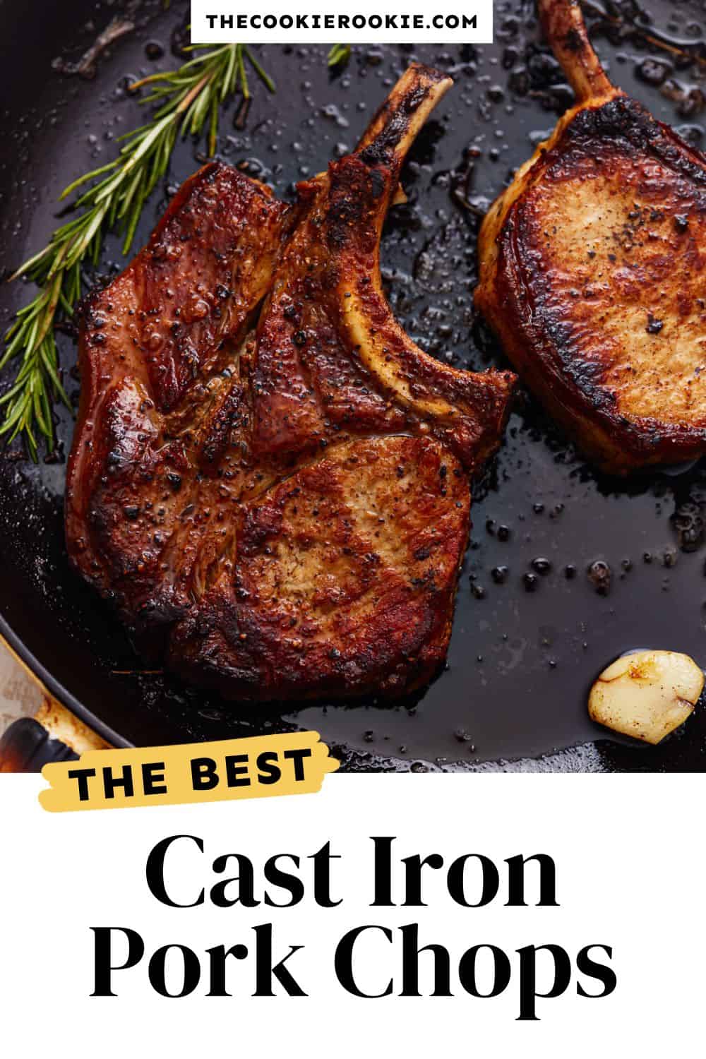 Cast Iron Pork Chops Recipe - The Cookie Rookie®