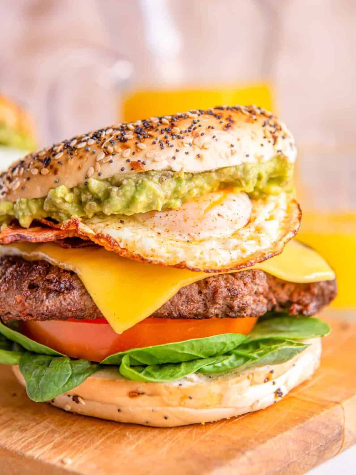 Breakfast Burger Recipe - The Cookie Rookie®