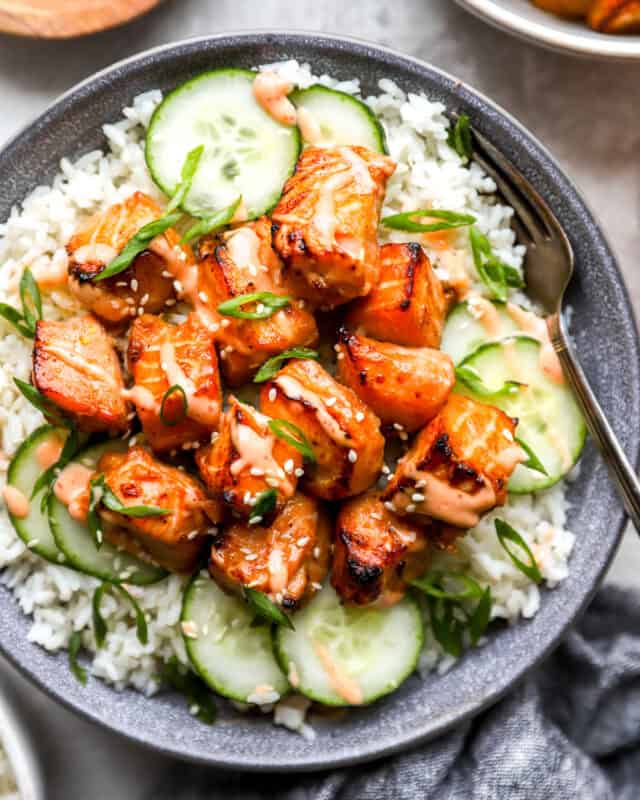 Air Fryer Salmon Bites - The Cookie Rookie®